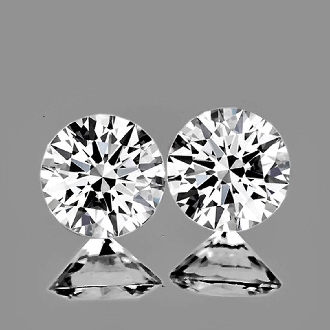 2.20 Mm Round 2 Pieces Natural White Diamond [VVS Clarity] Very Clean ...