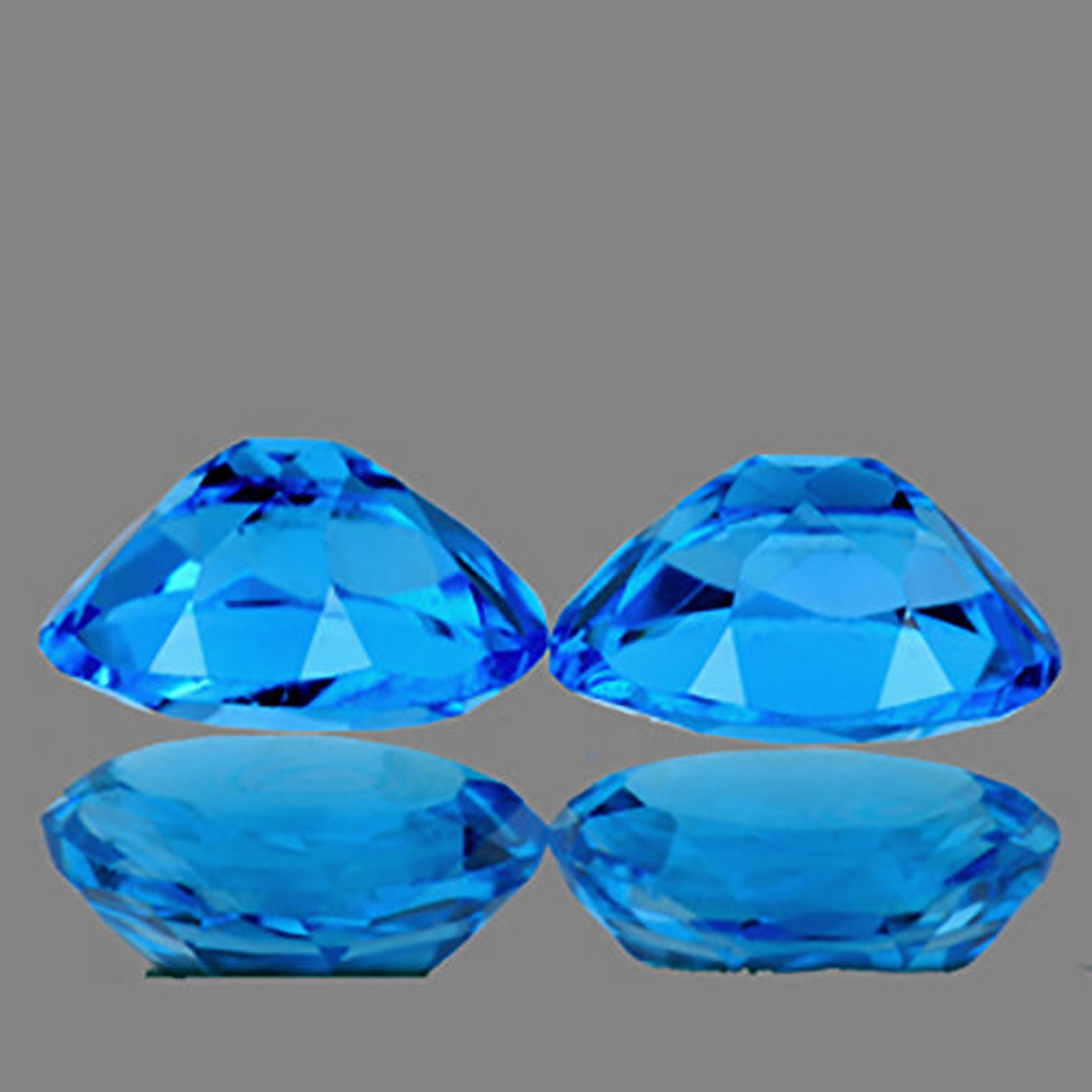 Natural Swiss Blue Topaz Oval Cut 9x7 Mm Faceted Loose Gemstone 2 ...
