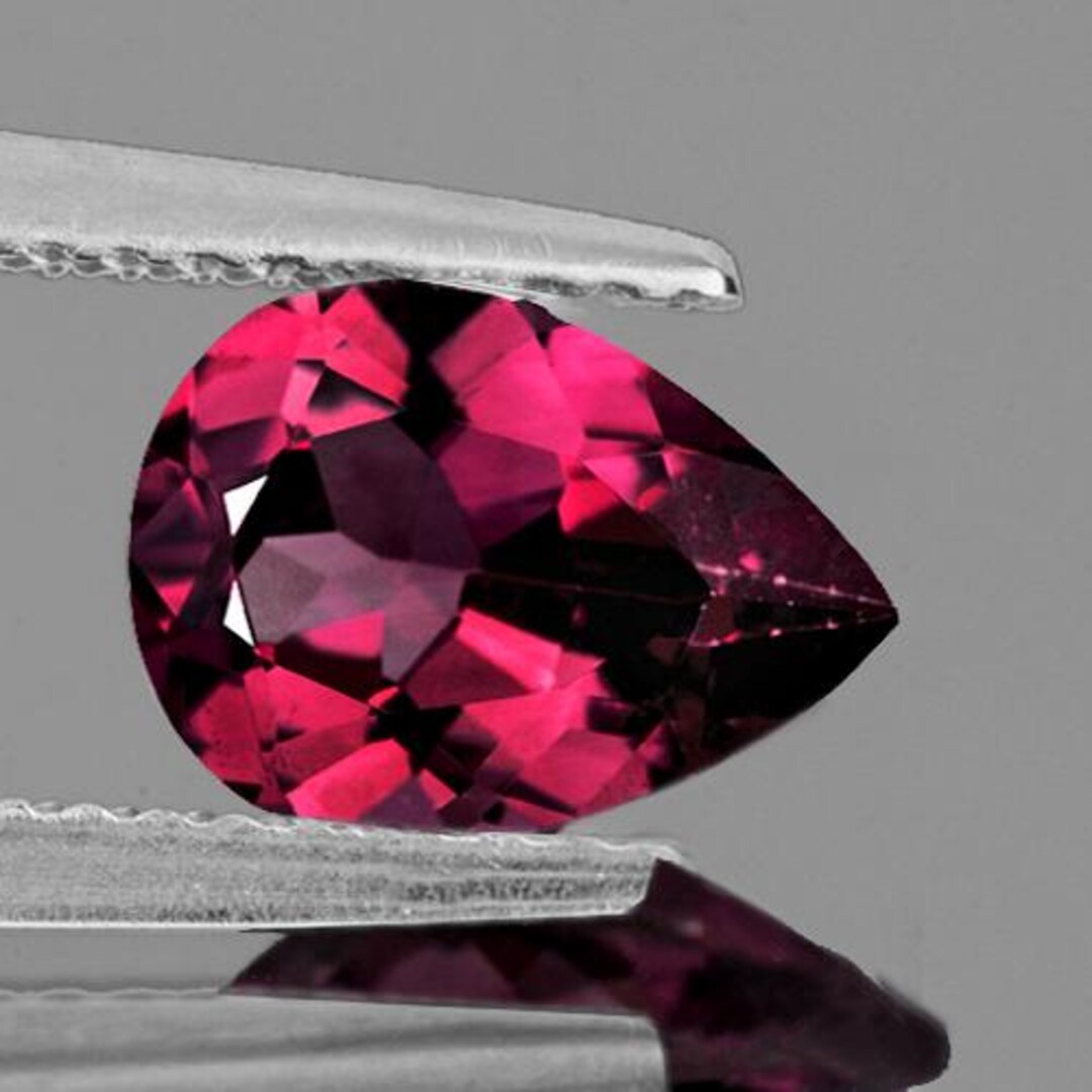 Natural Raspberry Pink Rhodolite Garnet 8.5x6mm – 1.42 Ct Pear ...