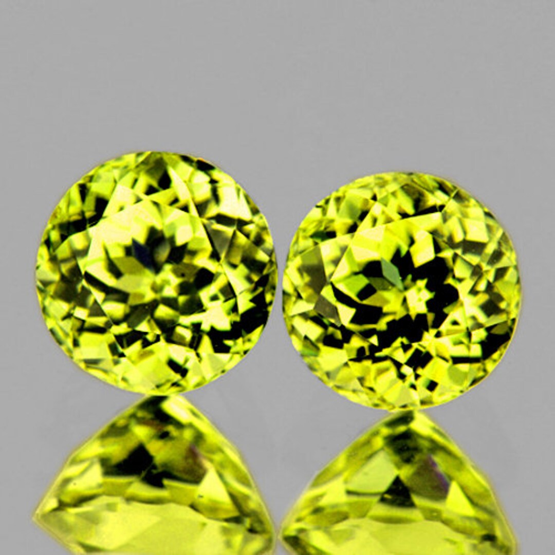 Natural Intense Canary Yellow Mali Garnet 2 Pieces 4.2 Mm - Etsy