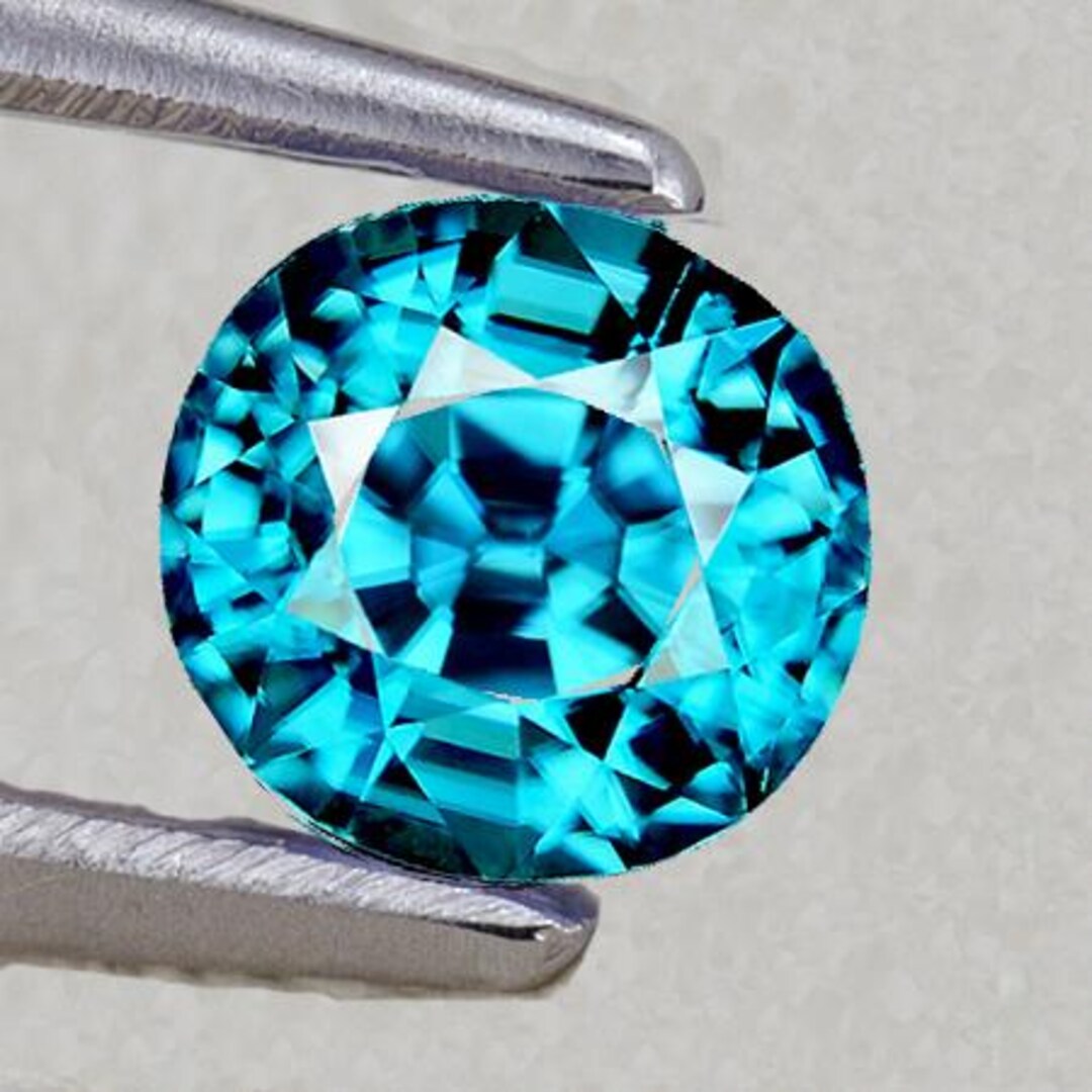 Natural Blue Zircon {2.01cts} 6.5x5.5 Mm Oval Cut Loose Gemstone ...