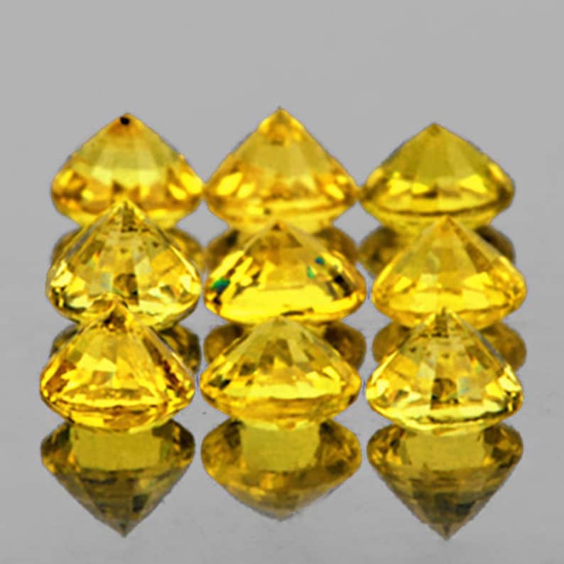 Natural Premium Ceylon Yellow Sapphire 2.8 Mm 9 Pieces - Etsy