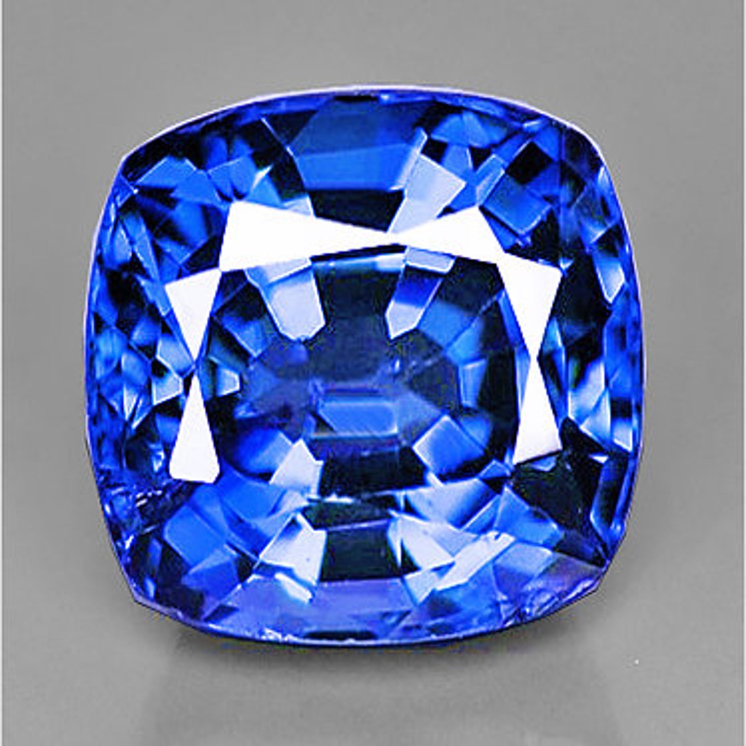 Natural Intense Blue Sapphire 4.50 Mm {0.48ct} Cushion Cut [flawless ...