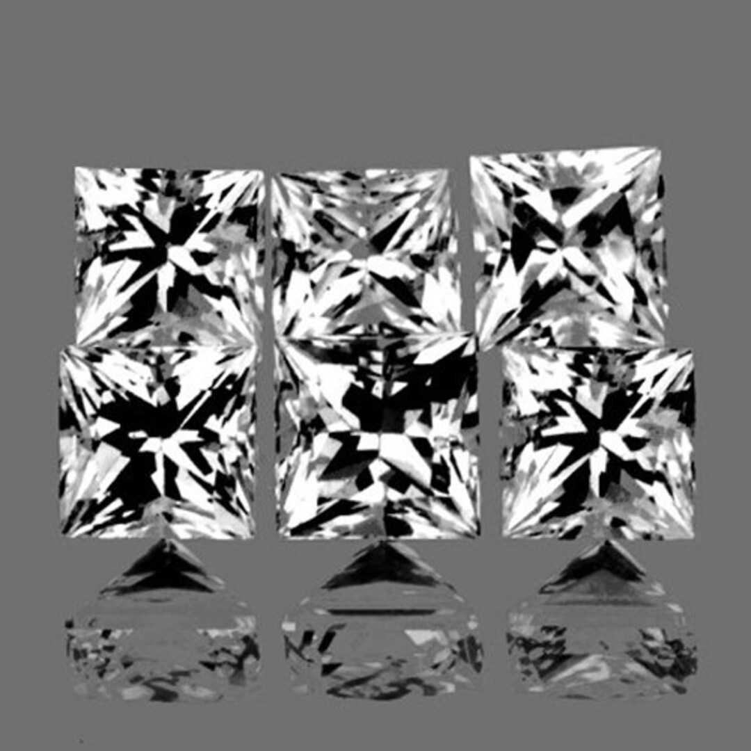 2.70 Mm 6 Pieces Square Cut Natural White Sapphire [flawless-vvs ...