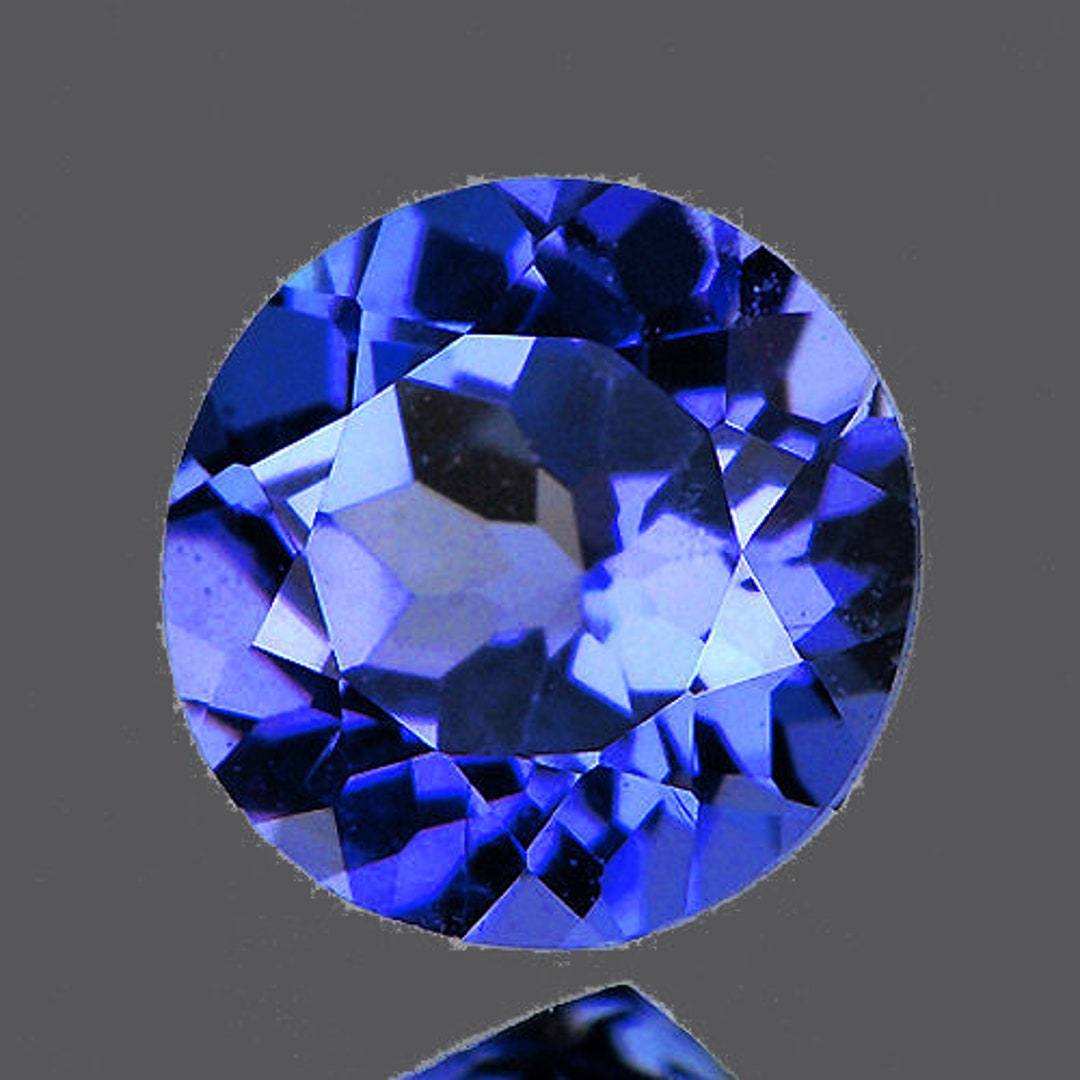 Natural Intense Purple Blue Tanzanite, 5 Mm, 0.70ct, Round Faceted Cut ...