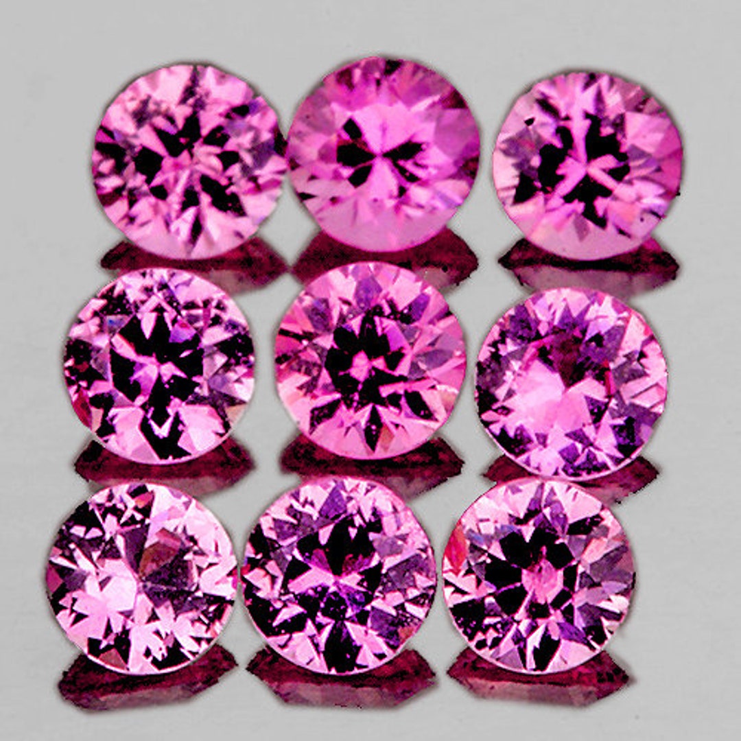 Natural Purplish Pink Sapphire 2.8 Mm 9 Pieces Flawless-vvs - Etsy