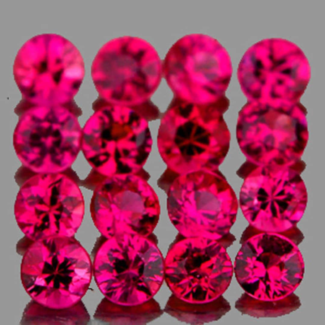 1.80 Mm Round 30 Pcs Natural Pink Red Mogok Ruby Burma [flawless-vvs ...