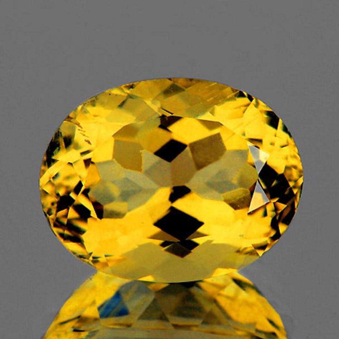 Natural Golden Yellow Beryl 'heliodor' 13x10 Mm 5.26ct Oval Faceted Cut ...