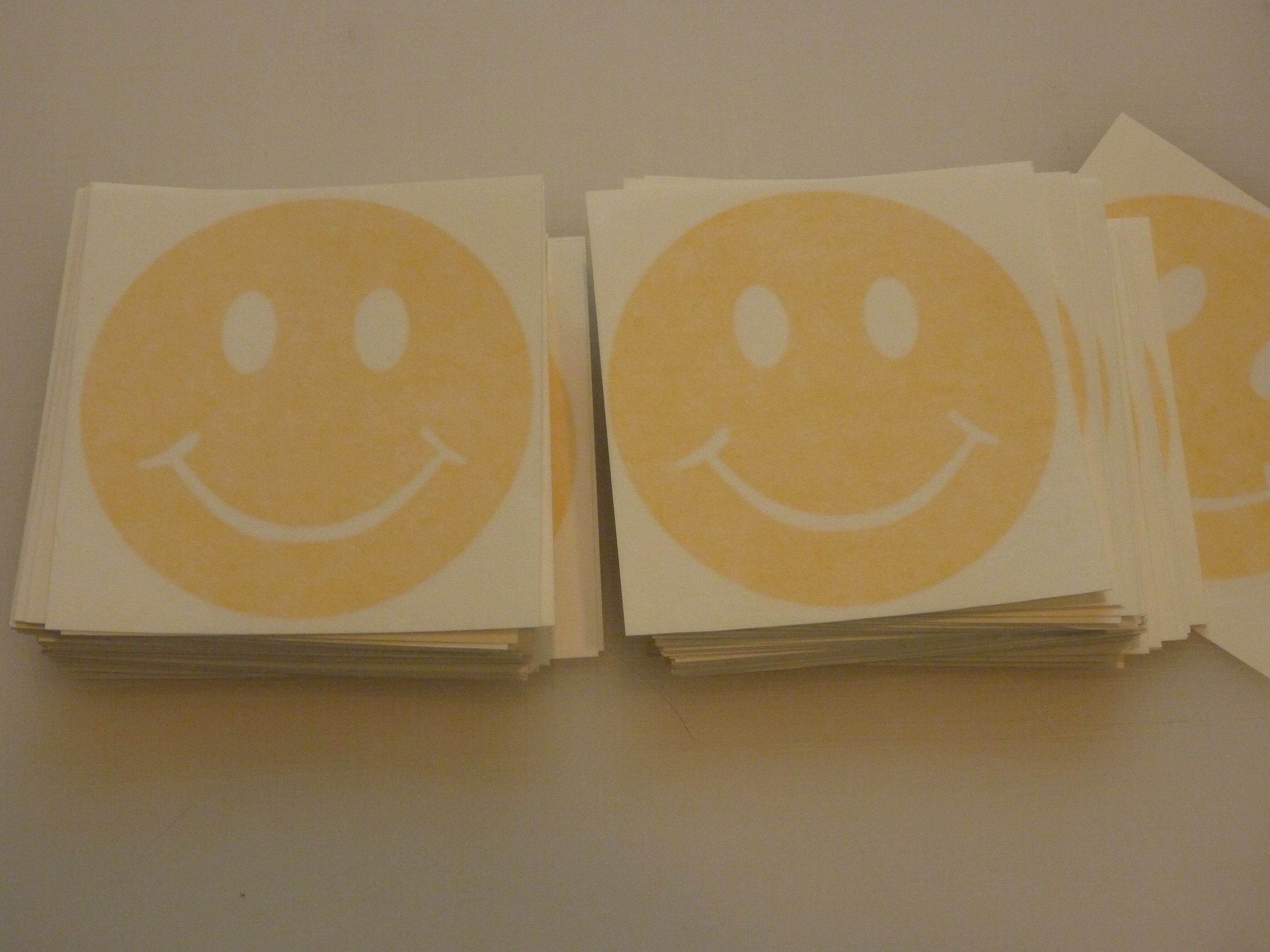 Yellow Smiley Face Decals Set of Five 5 - Etsy