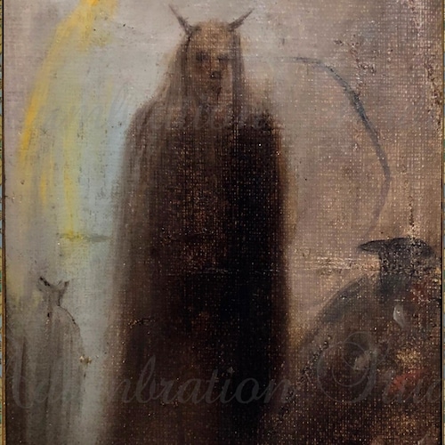 A Ghostly Vision Francisco De Goya Horned Reaper Shrouded - Etsy