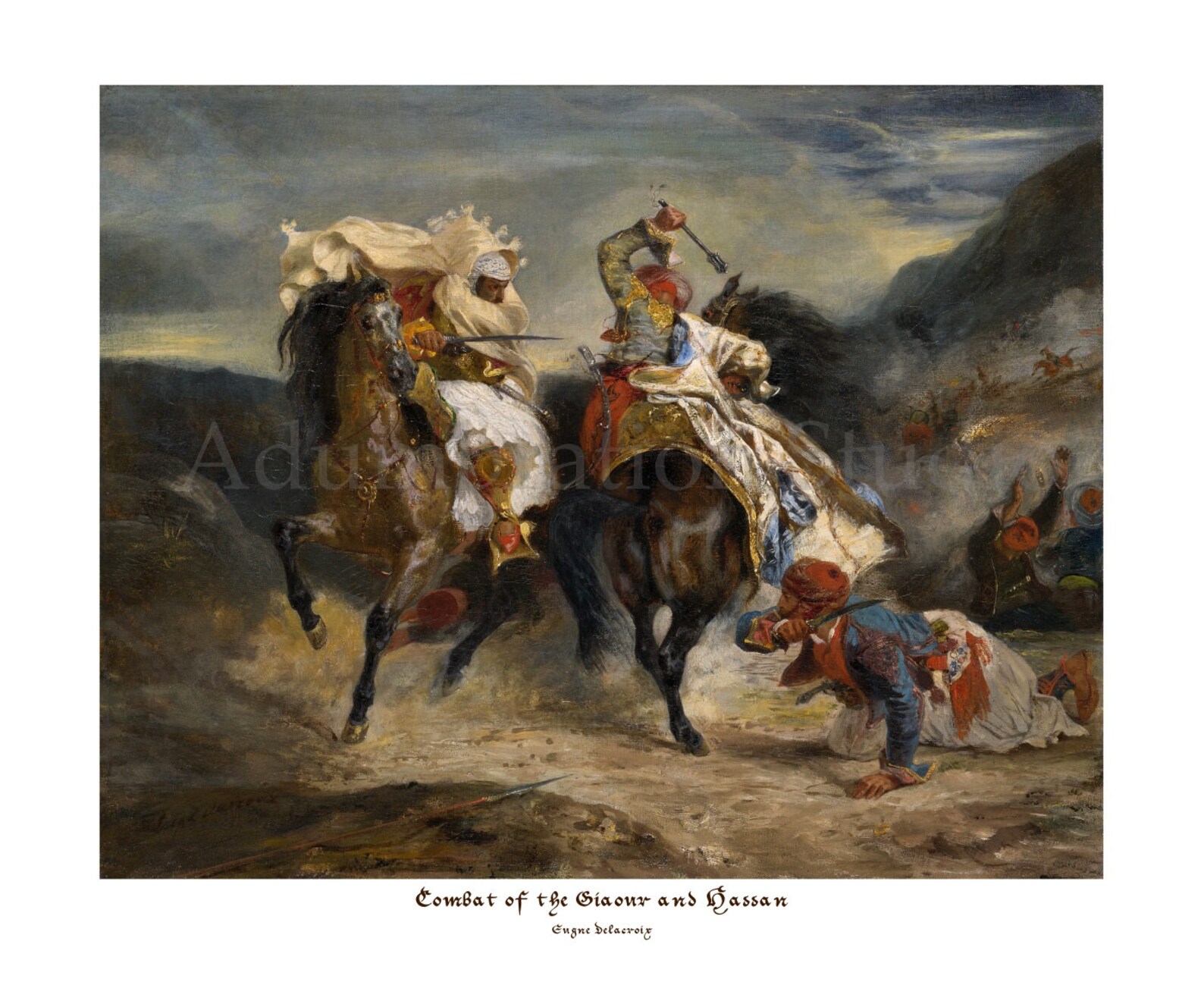 Combat of the Giaour and Hassan, Combat of the Giaour and the Pasha ...