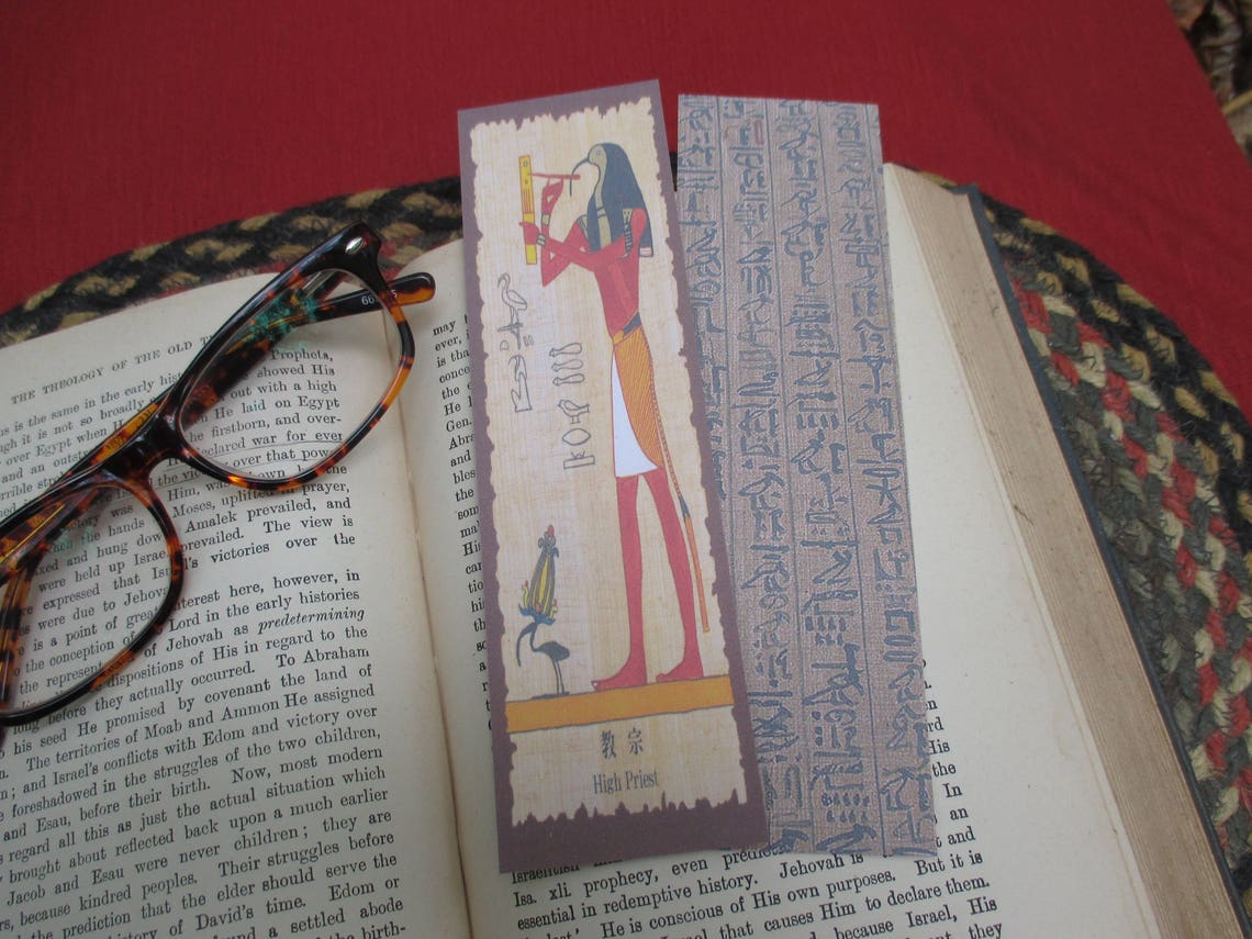 Egyptian Bookmark Set Ancient Egyptian Priestess Priest - Etsy