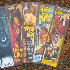 Wolf Man 5 Bookmark Set, Wolfman, Werewolf of London, Curse Of, the ...