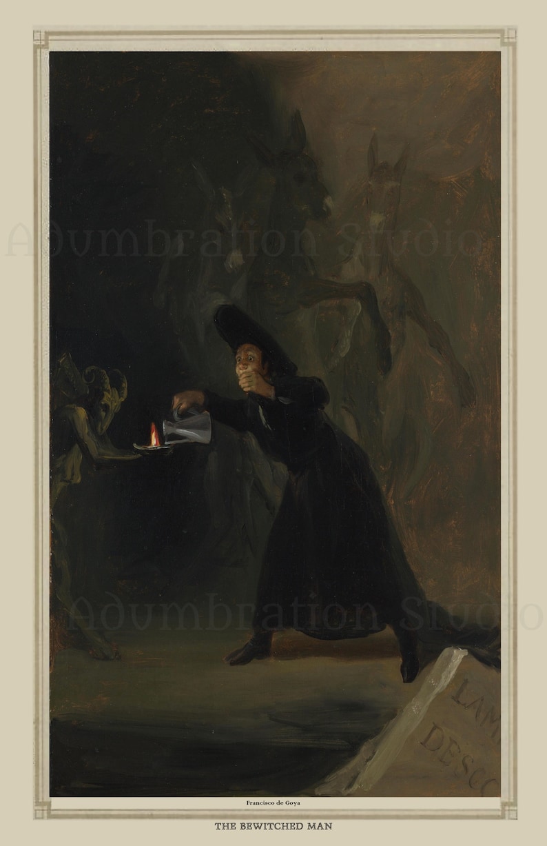 The Bewitched Man Francisco De Goya the Pact 1798 Devil - Etsy