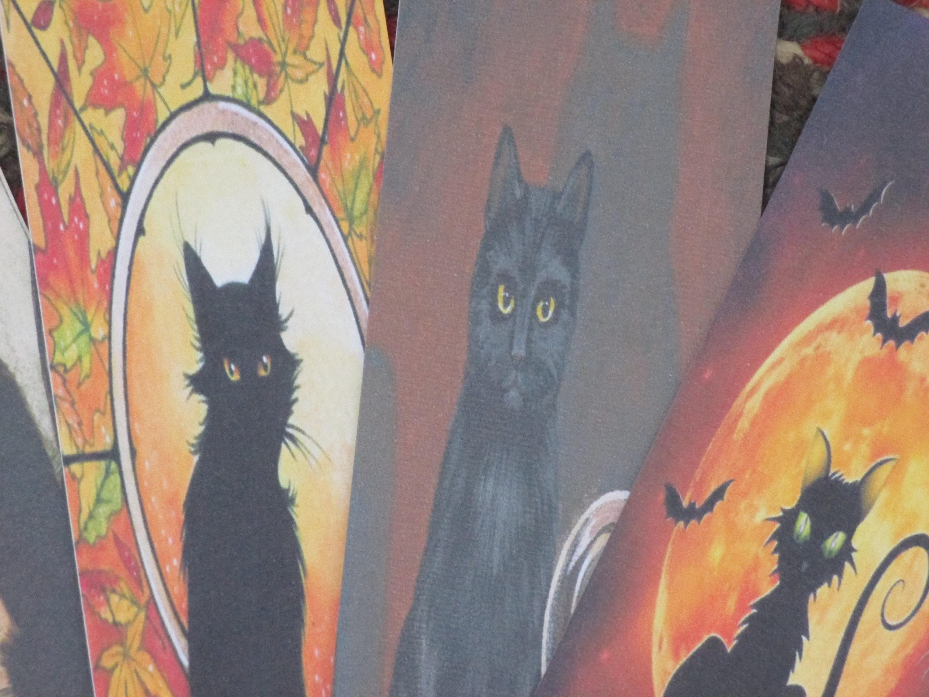 Black Cat Bookmark Set Cats Gift for Book Lover Spooky - Etsy