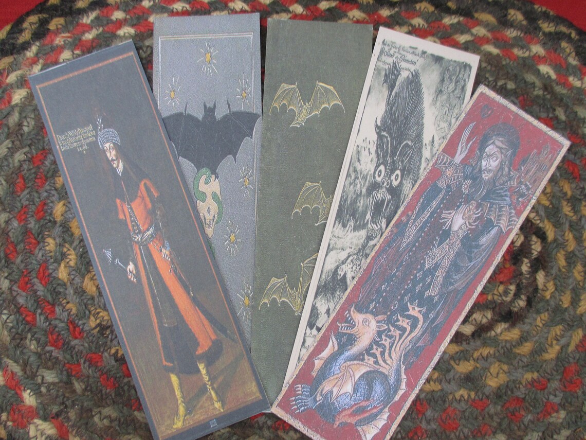 Vampire Werewolf Bats Bookmark Set Gift for Readers Vlad | Etsy