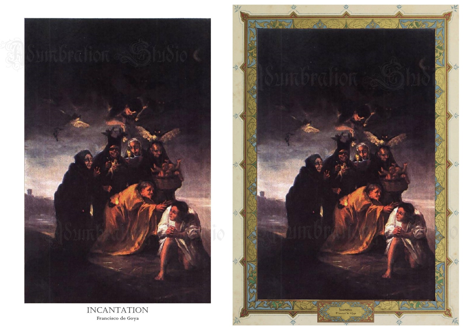 Goya Macabre Folio, Ghostly Vision, Saturn, St. Francis Borgia ...