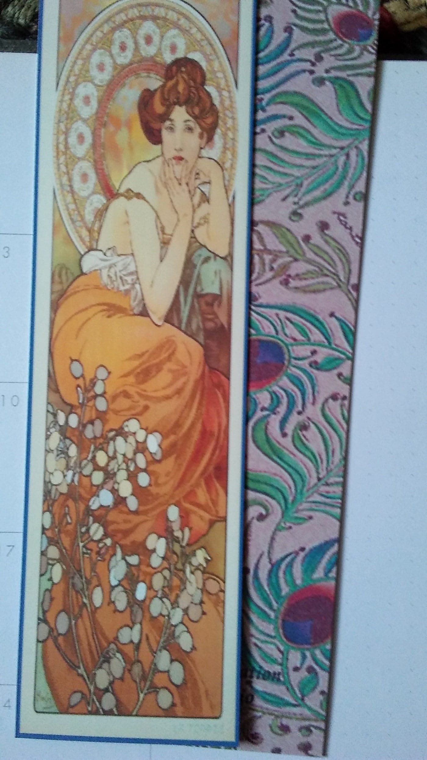 Alphonse Mucha Precious Stones 5 Bookmark Set, Art Nouveau, Book Lover ...