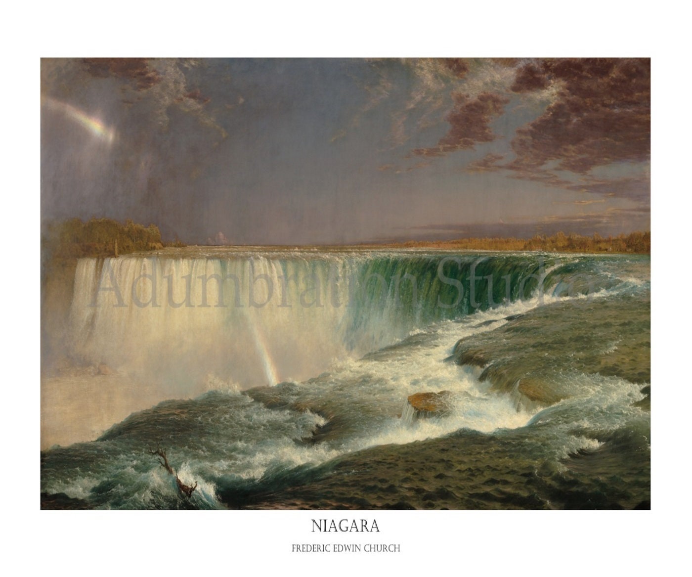 Niagara Niagara Falls New York by Frederic Edwin Church | Etsy