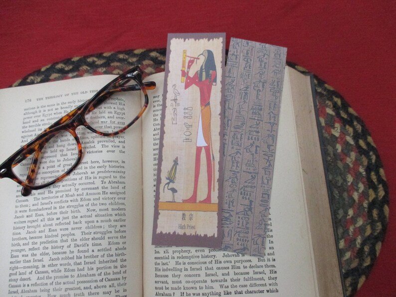 Egyptian Bookmark Set, Ancient Egyptian Priestess, Priest, Love ...