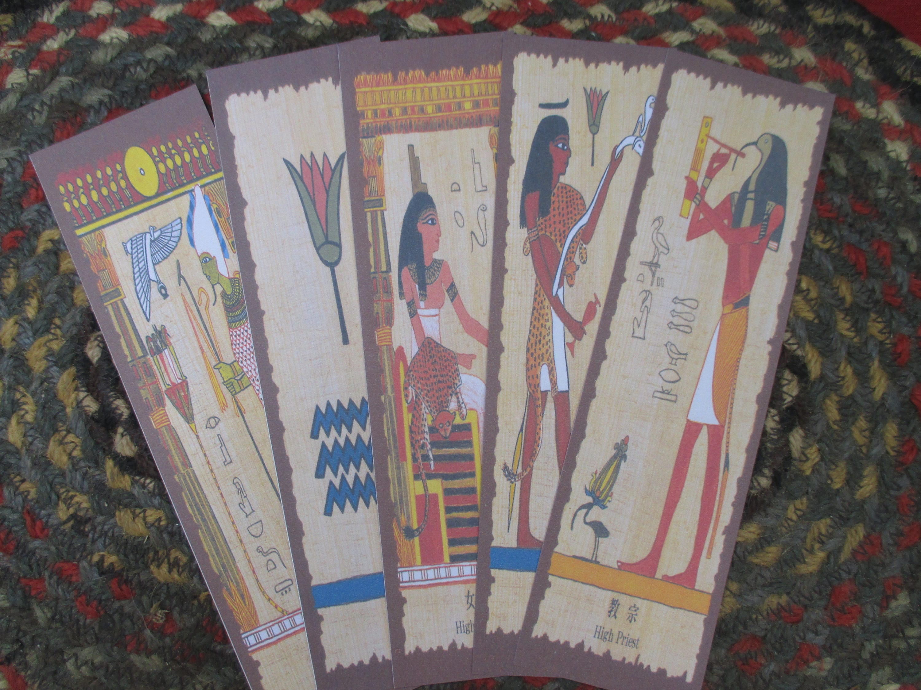 Egyptian Bookmark Set Ancient Egyptian Priestess Priest | Etsy