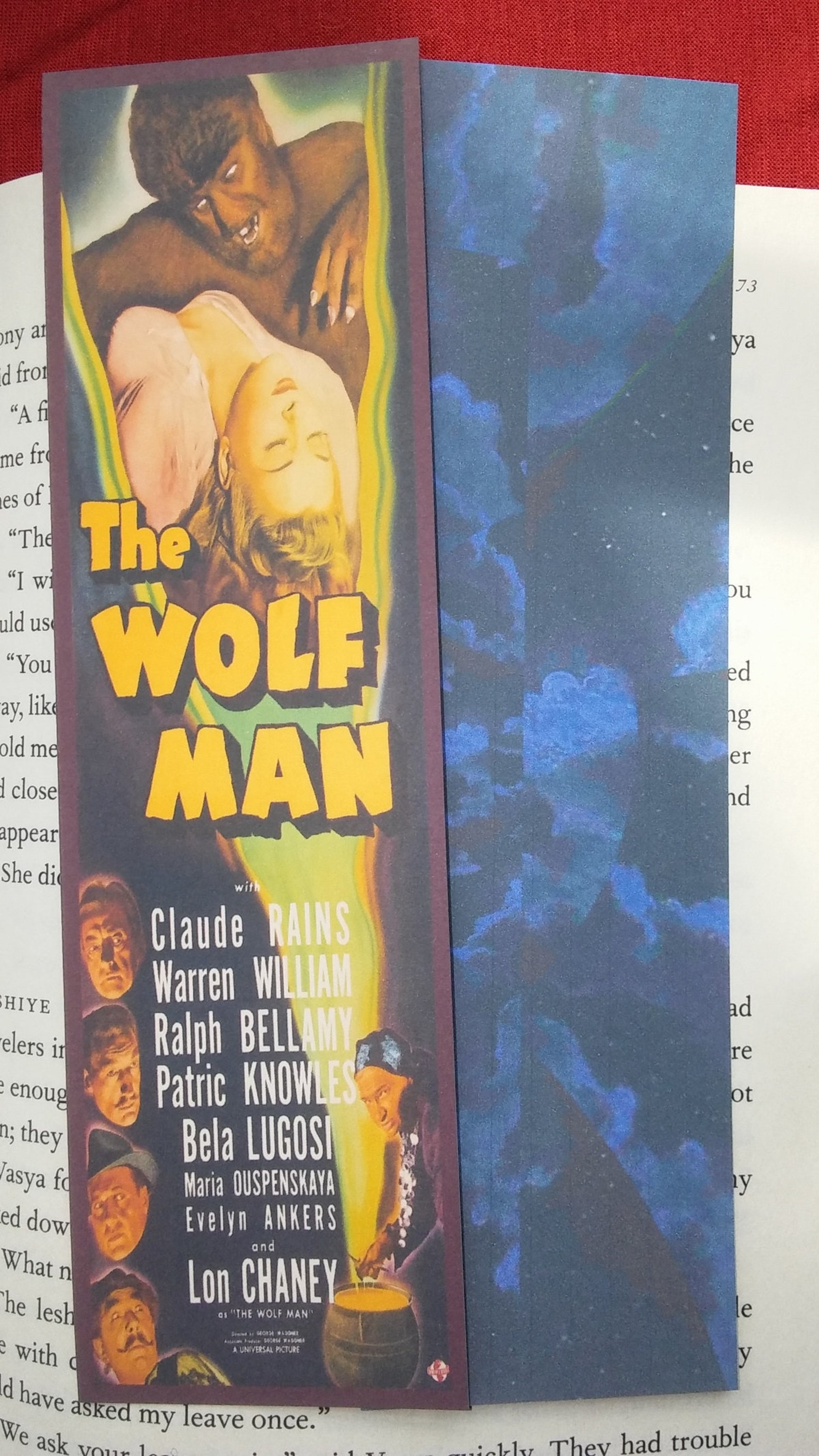 Wolf Man 5 Bookmark Set Wolfman Werewolf of London Curse - Etsy