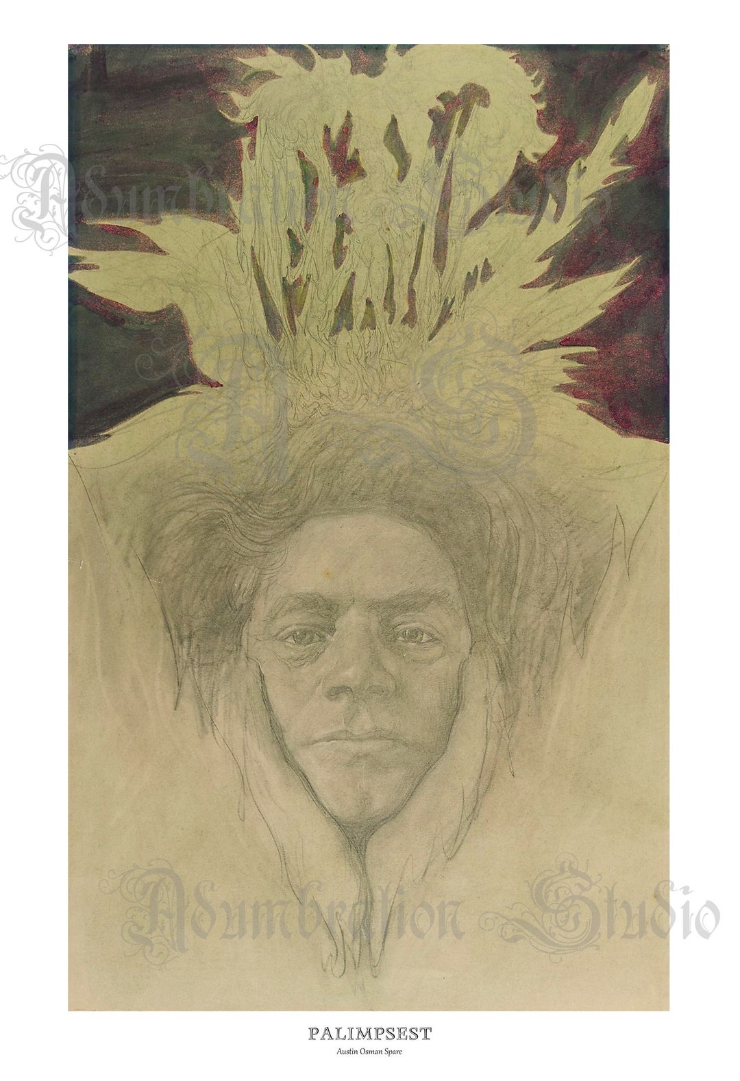 Palimpsest, by Austin Osman Spare, Self-portrait, Art Nouveau, Art Deco ...