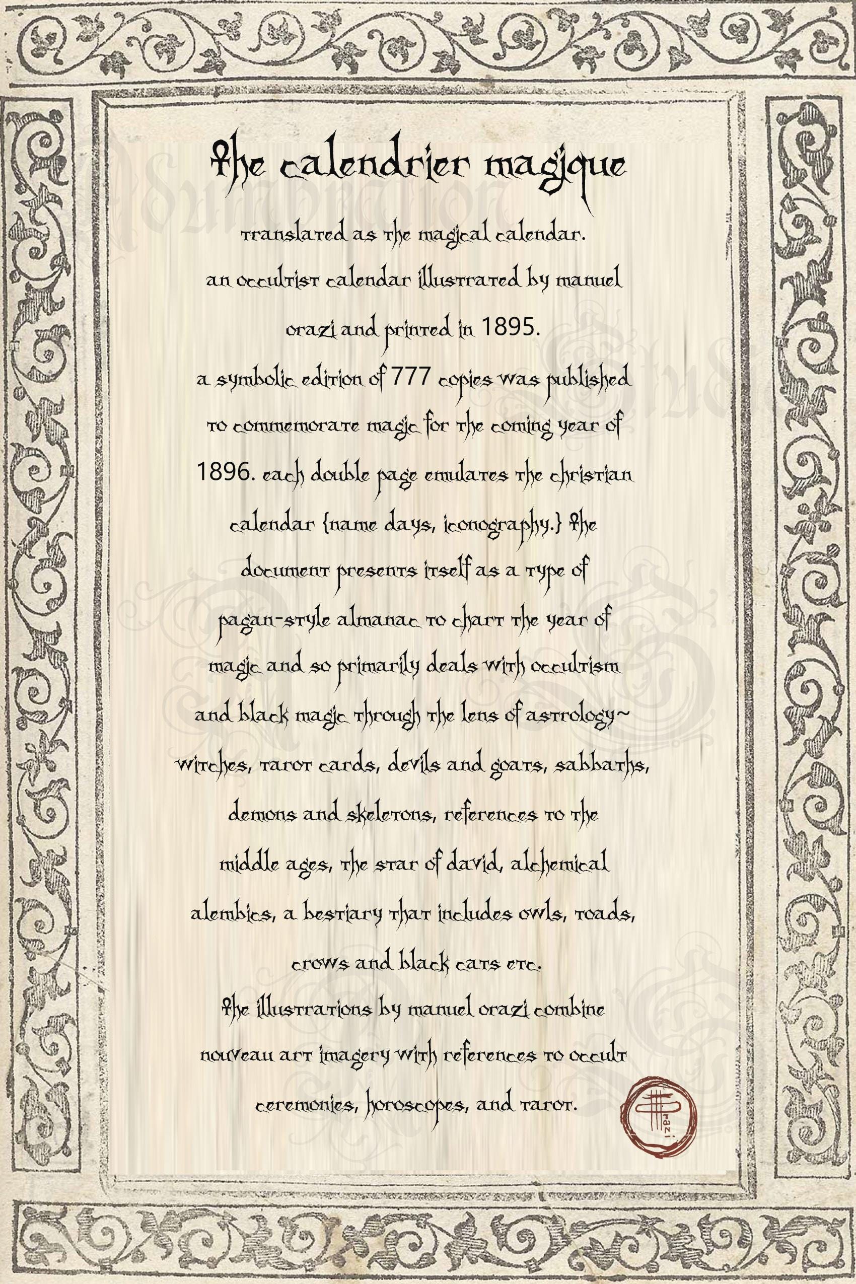 The Magical Calendar Folio, Buy 1 Print or Gift Set of 18 Prints ...