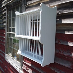 Hanging Plate Rack, Two Tier Compact 25"w Farmhouse Plate Rack, Holds ...