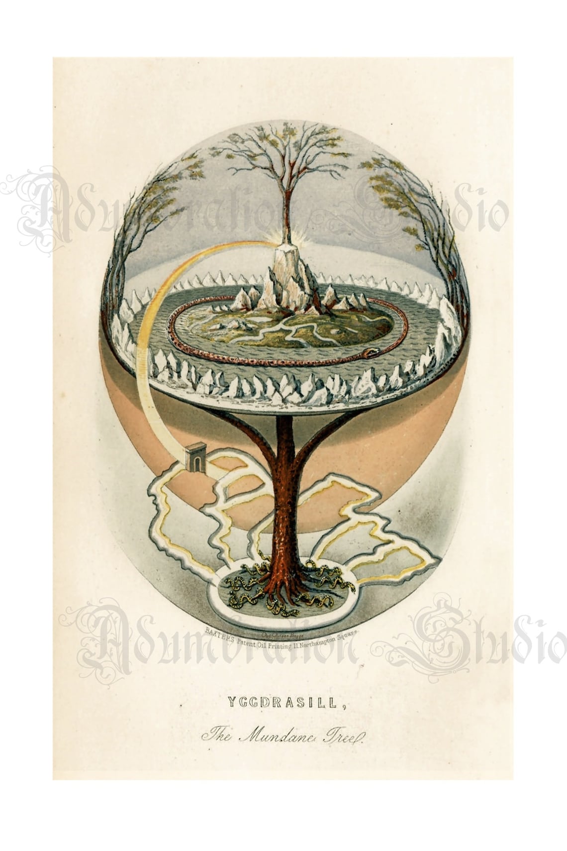 Yggdrasil the Mundane Tree by Oluf Olufsen Bagge 1847 - Etsy