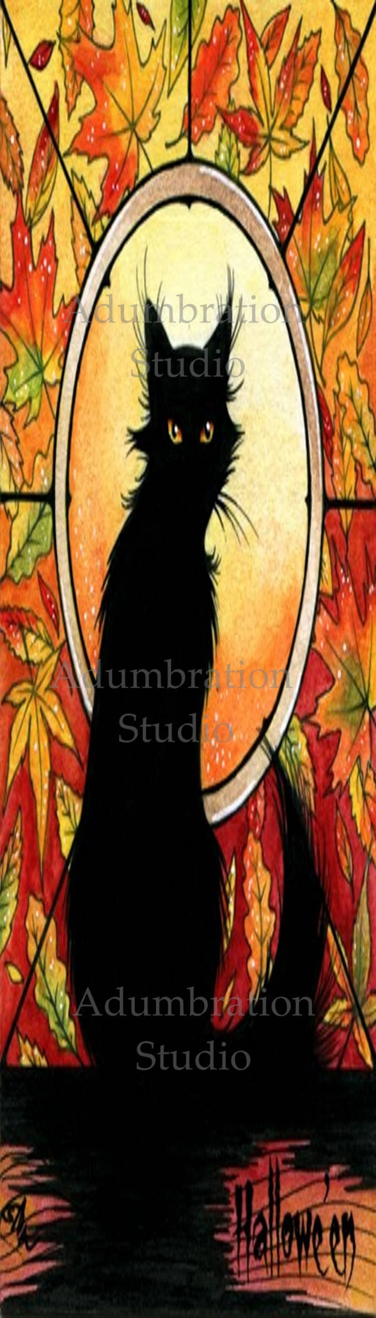 Black Cat Bookmarks Set, Bookmark Printable, Halloween, Scrapbooking ...