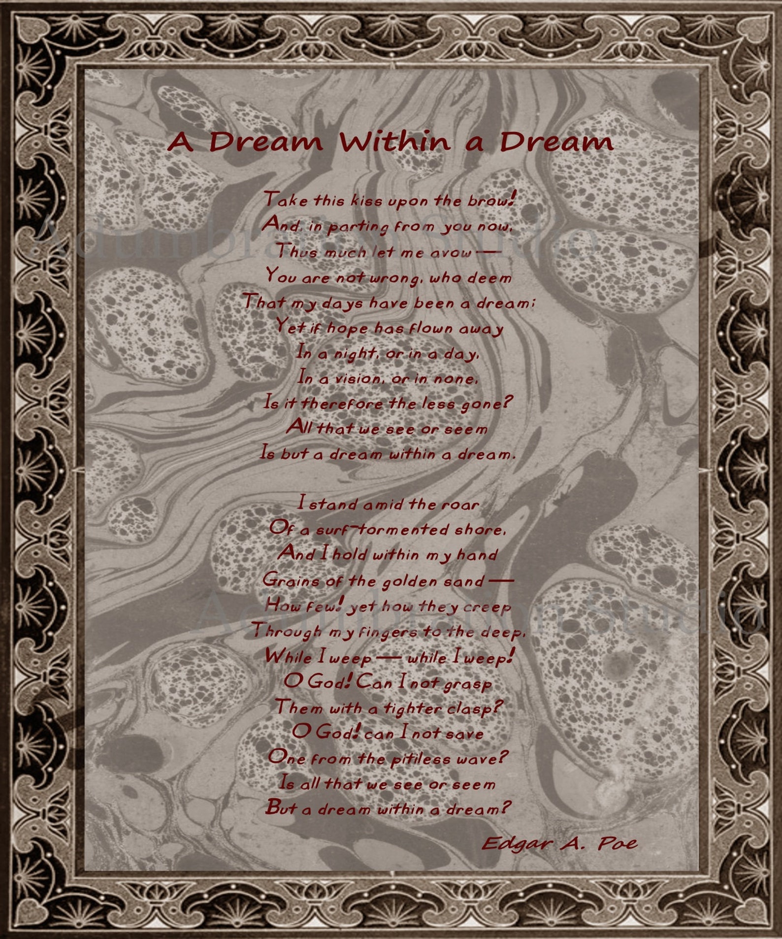 A Dream Within a Dream, Poem by Edgar Allan Poe, Reality, Philosophy ...