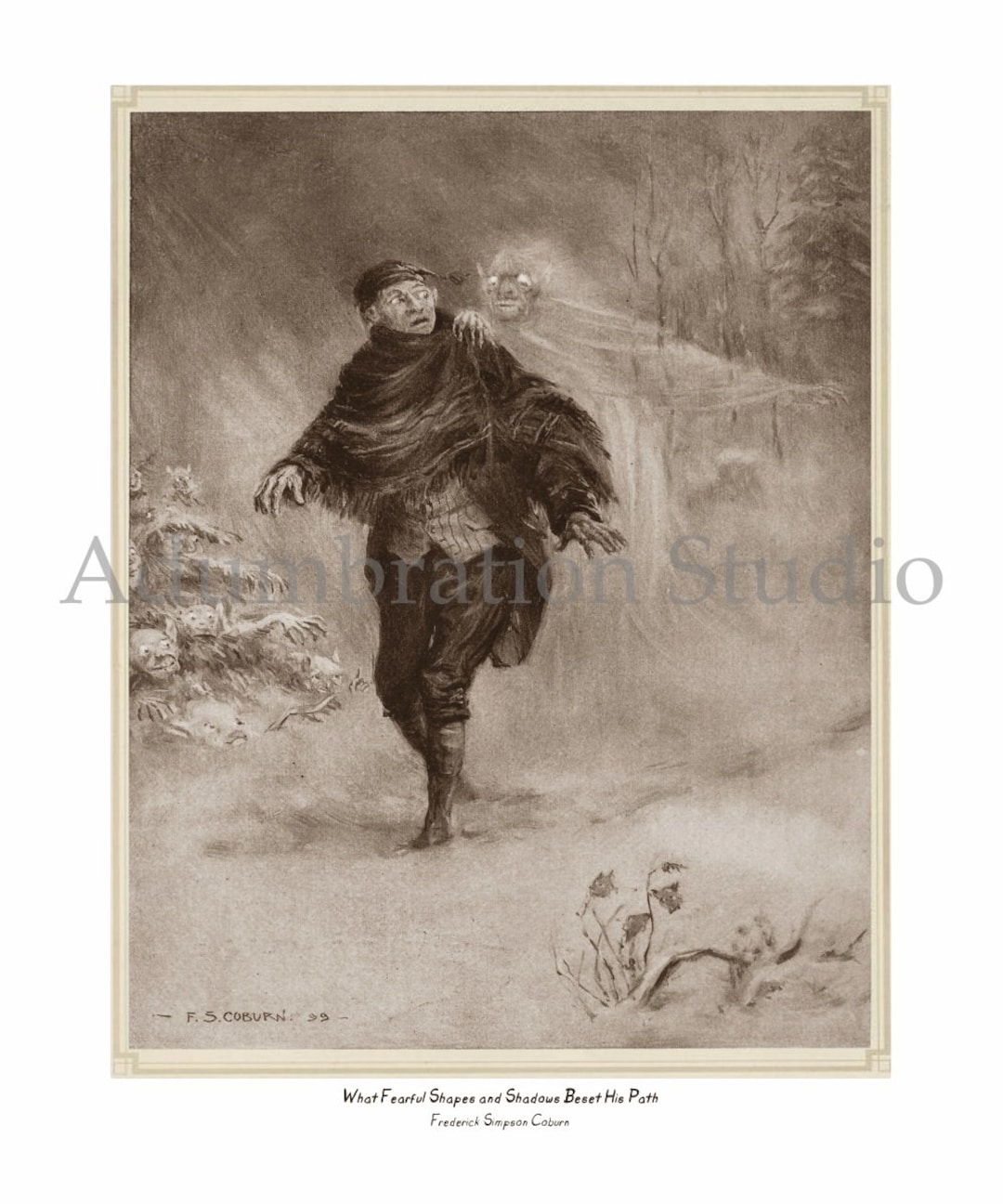 Ichabod Crane by Frederick Simpson Coburn, 1899, Sleepy Hollow, Instant ...