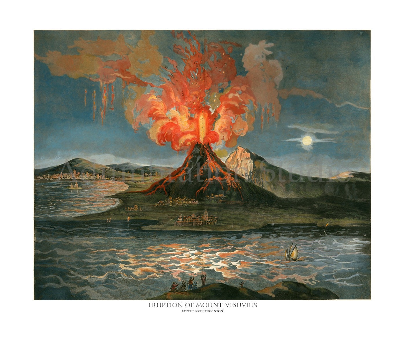 Mount Vesuvius Eruption Painting