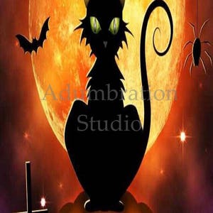 Black Cat Bookmarks Set, Bookmark Printable, Halloween, Scrapbooking ...