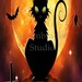 Black Cat Bookmarks Set, Bookmark Printable, Halloween, Scrapbooking ...