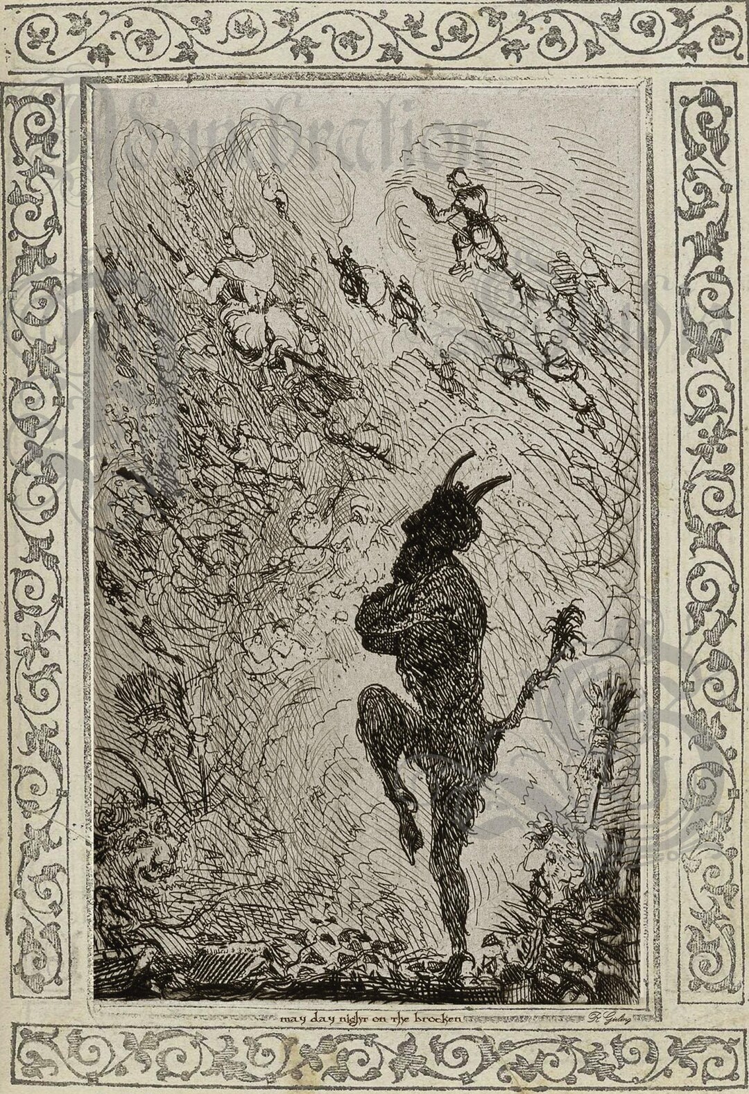 May Day Night on the Brocken, Early Etching by Richard Girling, Saint ...