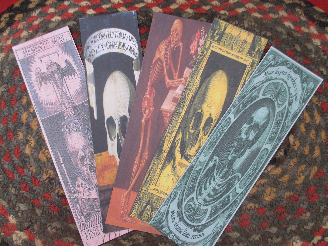 Memento Mori Bookmark Set Remember Death Bookmarks Gift for - Etsy