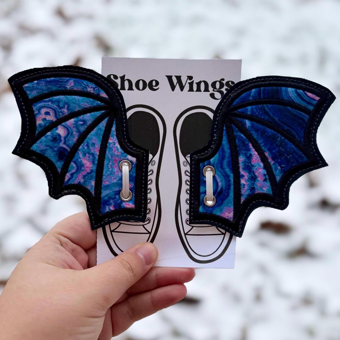 Bat Shoe Wings, Embroidered Shoe Accessories, Cosplay - Etsy