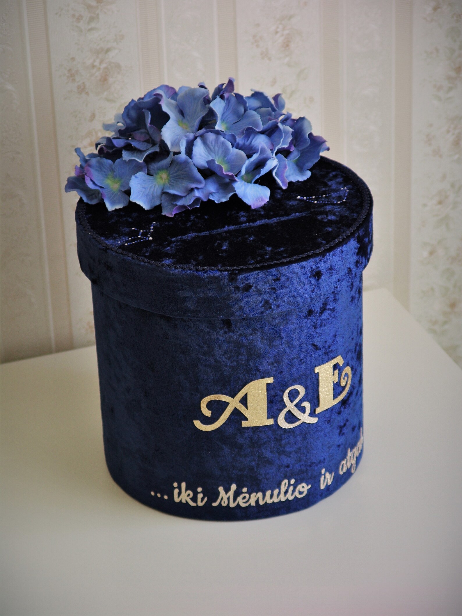 Blue Wedding Card Box Wedding Money Box Wedding Keepsake Box - Etsy