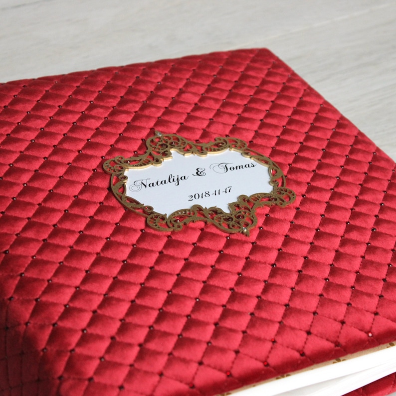 Red Wedding Photo Album Personalized Wedding Album Red - Etsy