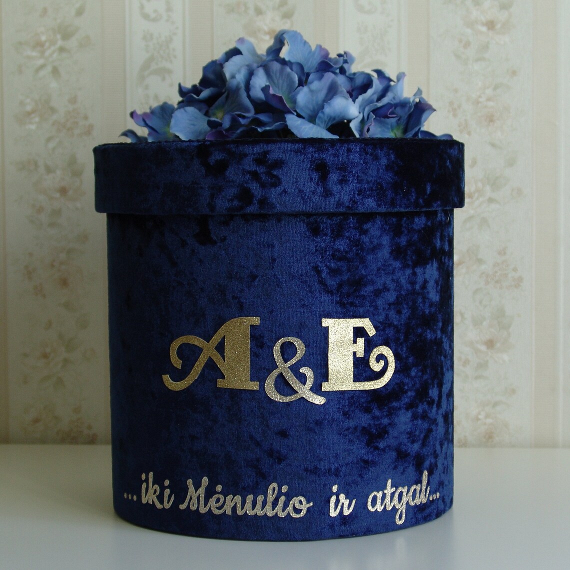 Blue Wedding Card Box Wedding Money Box Wedding Keepsake Box - Etsy