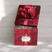 Personalized Red Velvet Wedding Card Box With Roses - Etsy
