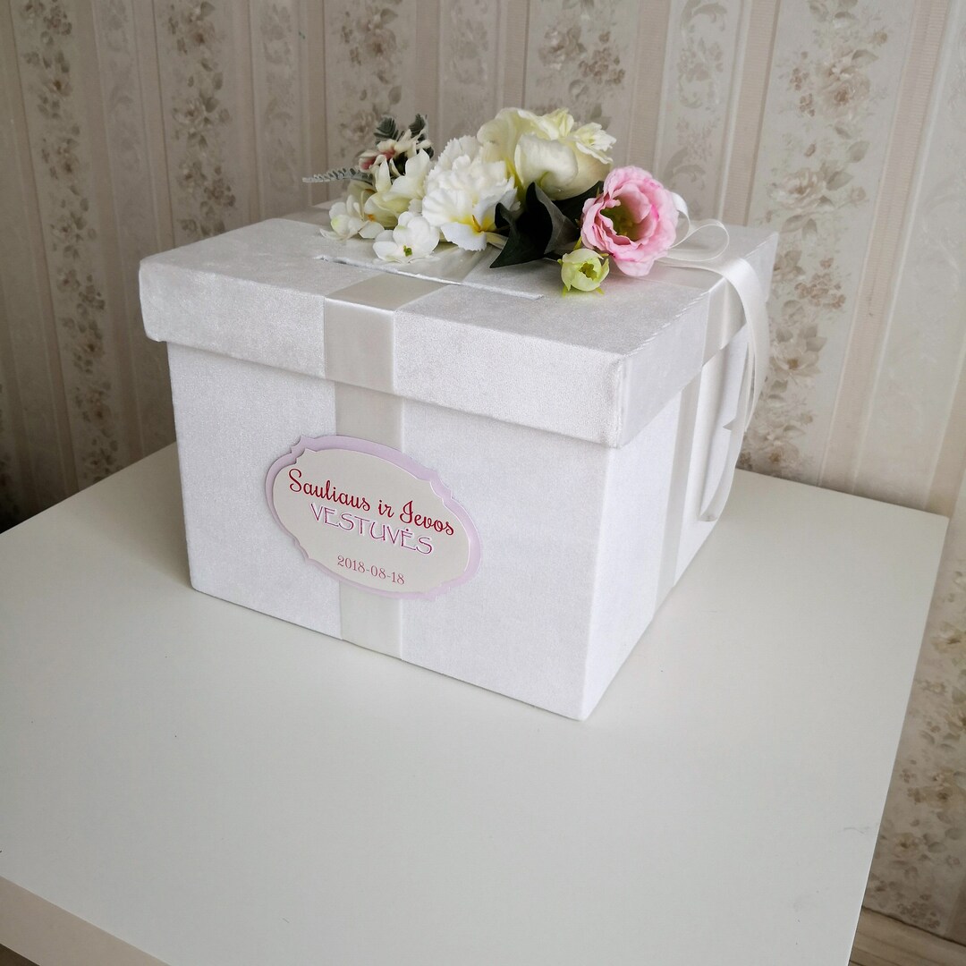 Personalized Card Box for Wedding Custom Wedding Card Holder Large ...