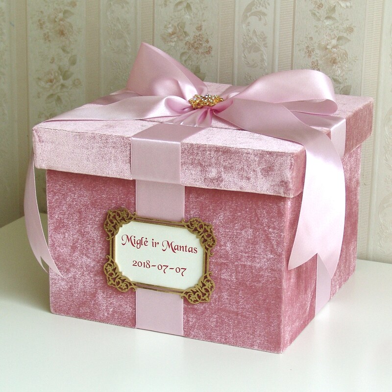 Pink Card Box - Etsy
