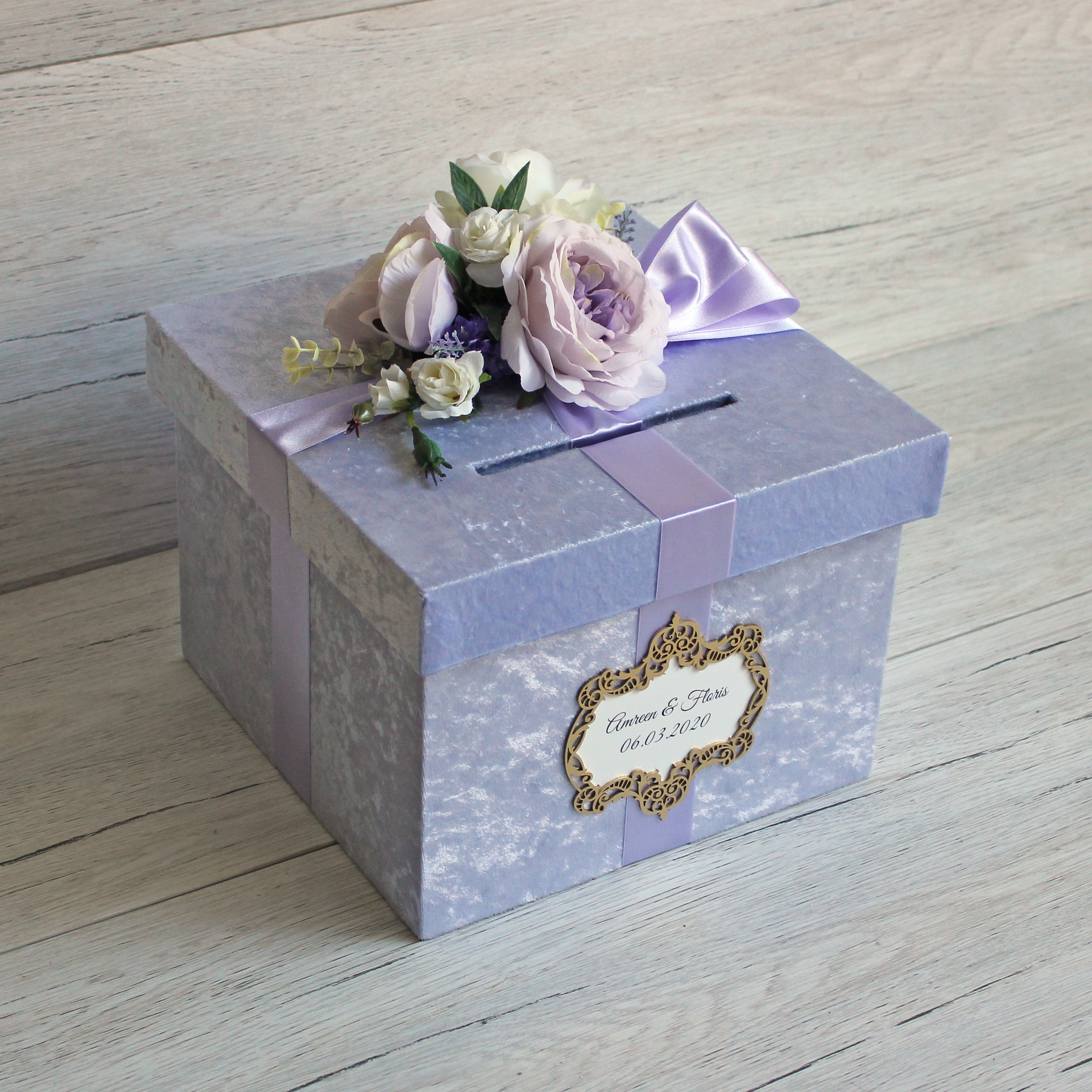 Personalized Card Box for Wedding Custom Wedding Card Holder | Etsy