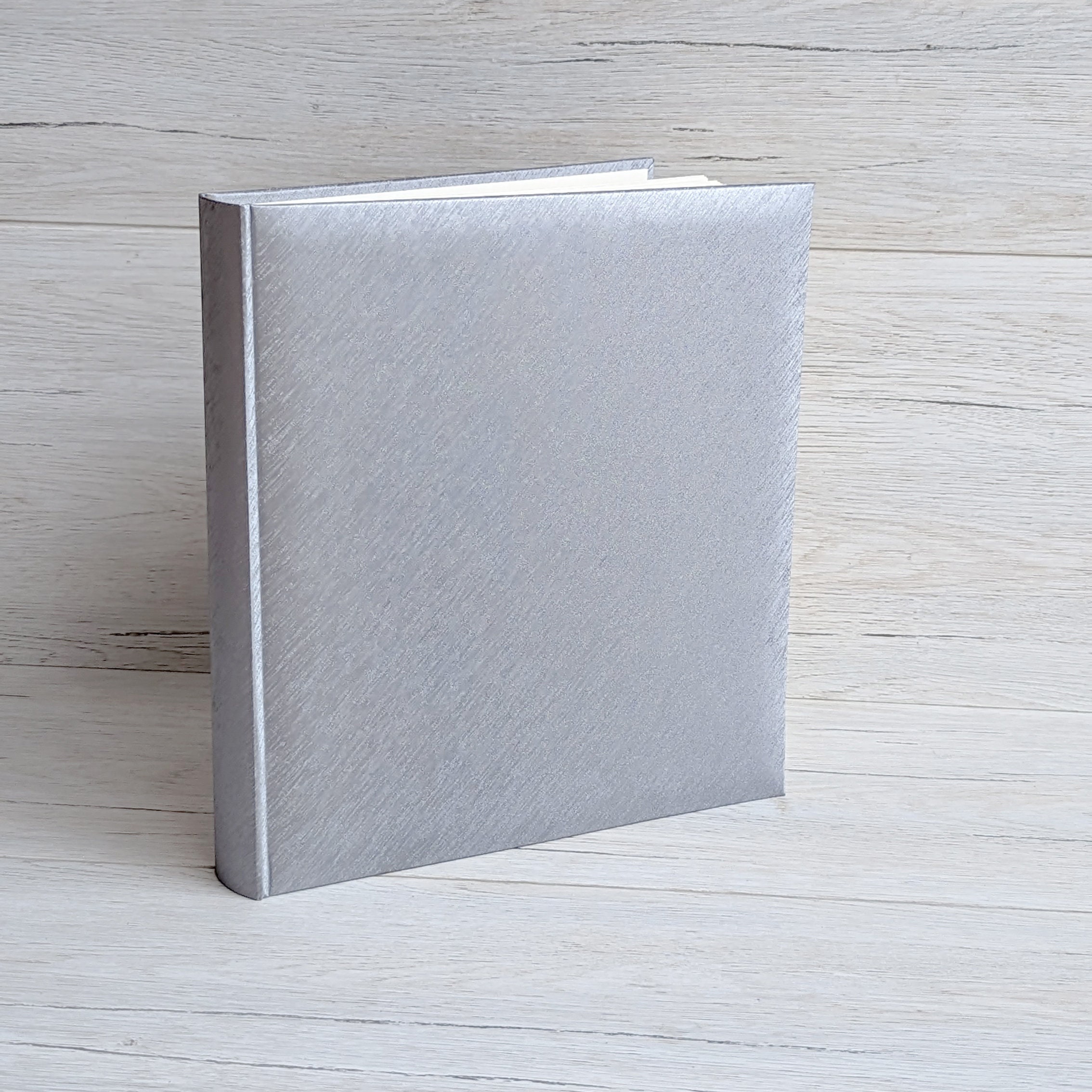 Silver Photo Album Traditional Wedding Album Book Bound DIY - Etsy