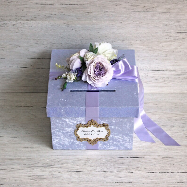 Personalized Card Box for Wedding Custom Wedding Card Holder | Etsy