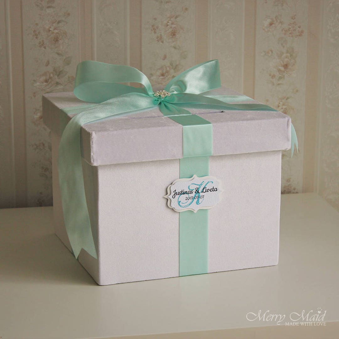 Personalized Card Box for Wedding Custom Wedding Card Holder Large ...