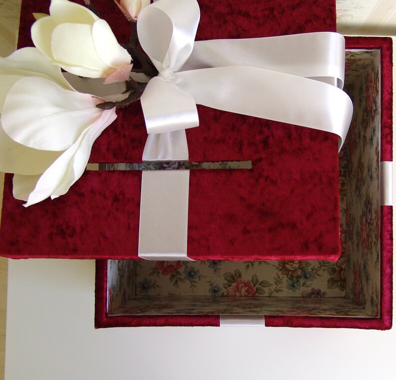 Red Wedding Card Box Wedding Money Box Wedding Keepsake Box - Etsy